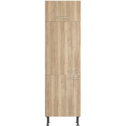 Optifit K&uuml;hlumbauschrank &raquo;Klara&laquo; Breite 60 cm braun Holzwerkstoff B/H/T: 60cm x 211,8cm x 58,4cm, T&uuml;ren: 2 Stk.