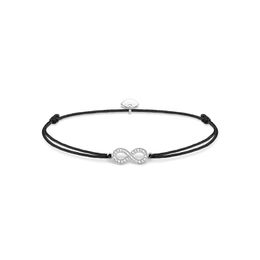 Thomas Sabo Damen Thomas Sabo Armband &raquo;Little Secret Infinity/Unendlichkeitsschleife&laquo; mit Zirkonia Nylon Silber 925 (recycelt)