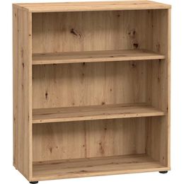 FORTE Regal &raquo;Tempra, Mehrzweckregal breit, H&ouml;he 111,1cm, 2 Ablageb&ouml;den&laquo; Breite 73,7 cm braun Holzwerkstoff B/H/T: 73,7cm x 85,5cm x 34,8cm, 3 Stk. 