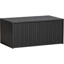 Woood Sitzbank &raquo;New Gravure, Bank mit 2 Schubk&auml;sten auf Rollen&laquo; Lowboard, Fronten mit grafischen Relief, Breite 88 cm, H&ouml;he 40 cm schwarz 