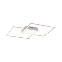 JUST LIGHT Deckenleuchte &raquo;ASMIN&laquo; LED-Board 1 Stk. warmwei&szlig; - kaltwei&szlig; CCT - &uuml;ber Fernbedienung, dimmbar, Serienschalter, Memory silber 3, H: 5,3cm, 1 