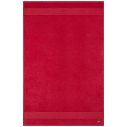 Lacoste Badetuch &raquo;LLECROCO&laquo; mit Label-Applikationen rot Frottier, Obermaterial: 100% Baumwolle B/L: 100cmx150cm, 1 Stk., Frottier