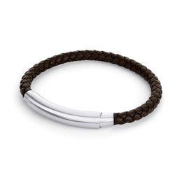 Fynch-Hatton Herren Fynch-Hatton Lederarmband &raquo;Schmuck Geschenk Armband The Leather Classic&laquo; braun 26cm, Edelstahl Leder