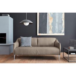 W.Schillig 2,5-Sitzer &raquo;sally Designsofa, Loungesofa, bequem, schmale Armlehnen, Breite 194cm&laquo; mit Metallf&uuml;&szlig;en in Silber matt, Breite 194 cm braun 