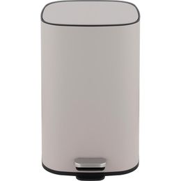 OTTO home M&uuml;lleimer &raquo;Keenna, Soft Close, mit verstecktem Griff&laquo; 1 Beh&auml;lter Treteimer f&uuml;r K&uuml;che oder Bad, Abfalleimer mit Deckel beige Edelstahl B/H/T: