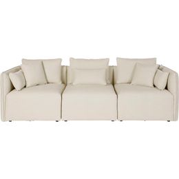 OTTO home 3-Sitzer &raquo;N&ouml;re&laquo; 3 Teile, in vielen Bezugsqualit&auml;ten und Farben s. auch "N&ouml;re" beige Samtoptik (100% Polyester);Struktur (100% Polypropylene)