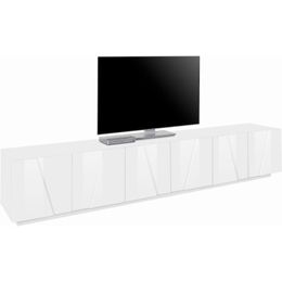Home Affaire Lowboard &raquo;PING, TV-Board, TV-Band, TV-Kommode&laquo; mit 6 T&uuml;ren, Breite 243,8 cm wei&szlig; B/H/T: 243cm x 46cm x 44cm