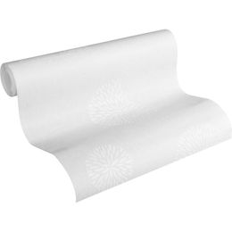 A.S. Cr&eacute;ation Vliestapete &raquo;Meistervlies&laquo; Motiv geometrisch grafisch strukturiert Tapeten mit Punkten Tapete Geometrisch &Uuml;berstreichbar Tapeten Design wei&szlig; Vinyl, 