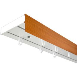 SN DECO GROUP Gardinenschiene &raquo;Vorhangschiene SH (1) mit Blende 5 cm&laquo; 2 l&auml;ufig-l&auml;ufig Fixma&szlig; braun Kunststoff B/L: 220cm, 2 l&auml;ufig
