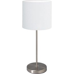 N&auml;ve n&auml;ve Tischleuchte &raquo;New York&laquo; E27 1 Stk. Tischleuchte, excl. 1x E27/max. 40W Schirm wei&szlig; Gestell chrom wei&szlig; 1, &Oslash; 18,5cm H: 38,5cm, 1 Stk.