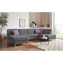 Sit & More sit&more Wohnlandschaft &raquo;Clio U-Form&laquo; wahlweise mit Schlaffunktion und Bettkasten, inklusive Federkern grau B/H/T: 319cm x 89cm x 190cm, Luxus-