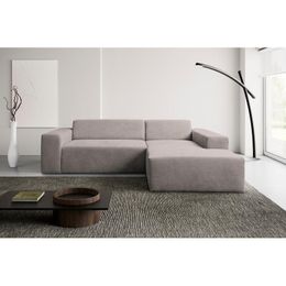 WERK2 Ecksofa &raquo;Zeus-L Breite: 253 cm, modern & zeitlos, bequemes Sofa&laquo; moderne Optik mit abgerundeten Kanten grau 92% Polyester, 8% Nylon B/H/T: 253cm