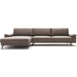 Creation BY ROLF BENZ Ecksofa &raquo;CR.450 elegantes Designsofa mit hohem Sitzkomfort&laquo; grau B/H/T: 294cm x 95cm x 178cm, Leder OSKAR, Recamiere links