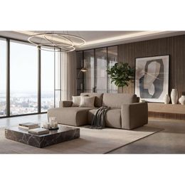 Home Affaire Schlafsofa &raquo;Noord Schlafecksofa, Breite 250 cm&laquo; Cord, Struktur, Webstoff, mit Wellenunterfederung, Massivholzrahmen 100% PES B/H/T: 250cm
