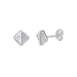Firetti Damen Paar Ohrstecker &raquo;Schmuck Geschenk Silber 925 Ohrschmuck Viereck Quadrat&laquo; mit Zirkonia (synth.) silber Silber 925 (Sterlingsilber)