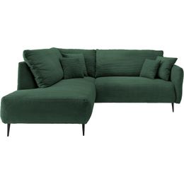 Home Affaire Ecksofa &raquo;Lazio modern und bequem, schmale Armlehnen, tolle Detailverarbeitung&laquo; zwei verschiedene Fu&szlig;farben w&auml;hlbar gr&uuml;n 93% Polyester, 7%