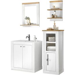 OTTO home Badm&ouml;bel-Set &raquo;WESTMINSTER, Bad im Landhausstil, 2-teiliges Badezimmer&laquo; 4 Stk. tlg. wei&szlig; B/H/T: 150cmcm x 200cmcm x 46cmcm