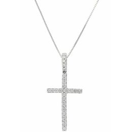 Firetti Damen Kette mit Anh&auml;nger &raquo;Schmuck Geschenk Gold 585 Halsschmuck Halskette Goldkette Venezianer&laquo; mit Diamanten wei&szlig; 0,25, Diamanten Wei&szlig;gold 