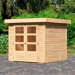 Karibu Gartenhaus &raquo;Arnis 2&laquo; Made in Germany beige Holzwerkstoff ohne Fu&szlig;boden, ohne Dacheindeckung