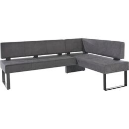OTTO home Eckbank &raquo;Oliver mit Metallgestell, K&uuml;chenbank&laquo; verschiedene Bez&uuml;ge Cord Esszimmerbank OTTOs Choice grau Holzwerkstoff, Massivholz, Polyester