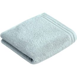 Vossen Badetuch &raquo;Calypso Feeling&laquo; mit schmaler Bord&uuml;re, aus 100% hochwerter Baumwolle, Vegan, einfarbig grau Walkfrottee, Obermaterial: 100% Baumwolle B/L: 