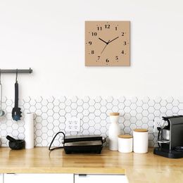 Artland Wanduhr &raquo;Uni Trendfarben&laquo; wahlweise mit Quarz- oder Funkuhrwerk, lautlos ohne Tickger&auml;usche beige B/H/T: 30cm x 30cm x 0,3cm, Quarzuhr, 12 Ziffern