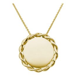 Firetti Damen Kettenanh&auml;nger &raquo;Schmuck Geschenk Gold 375 Halsschmuck Anh&auml;nger Kreis rund mit Borde&laquo; Gelbgold 375, 1,3 g
