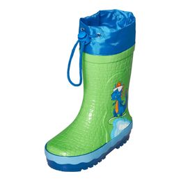 Playshoes Gummistiefel 'Dino' Jungen Gr&ouml;&szlig;e 22 blau / limette / orange