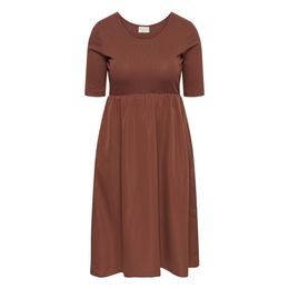 Kaffe Curve Kleid 'KCKristi' Damen Gr&ouml;&szlig;e 38 braun Sommerkleid