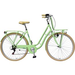 WYNN Cityrad &raquo;CITY1.0&laquo; 6 Gang Shimano Tourney Schaltwerk Kettenschaltung gr&uuml;n 48cm, 28 Zoll (71,12cm) Cityrad