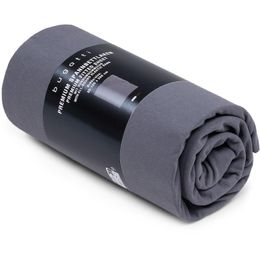 Bugatti Spannbettlaken &raquo;PREMIUM, Baumwolle mit Elasthan, 180 g/m&sup2;&laquo; blickdicht und dehnbar grau Jersey-Elasthan, Obermaterial: 97% Baumwolle, 3% 