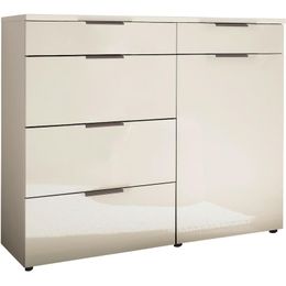 Wiemann Kombikommode &raquo;Como&laquo; vormontiert Floatglas, Holzwerkstoff, Metall B/H/T: 100cm x 91,2cm x 43cm, 5 Stk., 1 Stk.