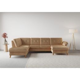 Sit & More sit&more Wohnlandschaft &raquo;G&ouml;teborg&laquo; inkl. Sitztiefenverstellung, wahlweise mit Bettfunktion & Bettkasten braun B/H/T: 327cm x 90cm x 226cm, Luxus-