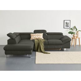 COTTA Ecksofa &raquo;Driver L-Form, B: 265 cm&laquo; Kopfteilverstellung, optional Schlaffunktion & Bettkasten gr&uuml;n Kunstleder SOFTLUX ;LEDER BEEFY (ein 