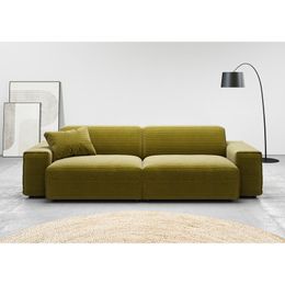 Home Affaire Big-Sofa &raquo;Glimminge auch in Breitcord, Feincord + Easy care-Bezug,&laquo; besondere Kedern&auml;hte Zierkissen gr&uuml;n 100% Polyester B/H/T: 254cm x 