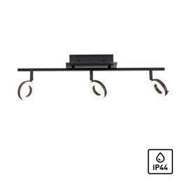 Paul Neuhaus Deckenleuchte &raquo;SILEDA&laquo; LED-Board 1 Stk. Warmwei&szlig; inkl. festverbaute LED, IP44, Spotk&ouml;pfe dreh- und schwenkbar grau 3, H: 19cm, 1 Stk.