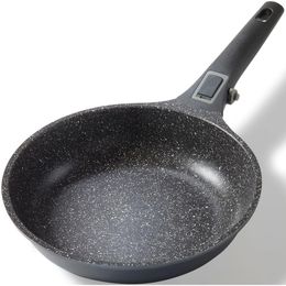 Stoneline Bratpfanne &raquo;Imagination PLUS&laquo; Aluminiumguss einzigartige Steinpartikel-Beschichtung, Induktion grau &Oslash; 24cm + H&ouml;he 5,5cm