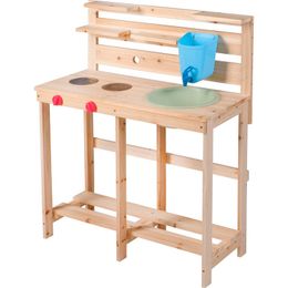 Happy People Outdoor-Spielk&uuml;che beige Holz, Kunststoff Einheitsgr&ouml;&szlig;e