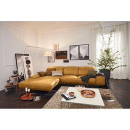 Musterring Wohnlandschaft &raquo;MR 2490 Ecksofa mit erstklassigem Sitzkomfort, Long-Life-Leder&laquo; Bronze-Fu&szlig; Sitzh&ouml;he 46cm, wahlweise mit Funktionen, Ma&szlig;e 342 x 207 cm 