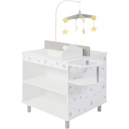 Bayer Chic 2000 CHIC2000 Puppenwickeltisch &raquo;Puppen-Wickelstation Stars grey&laquo; mit Mobile grau Einheitsgr&ouml;&szlig;e Puppenwickeltisch