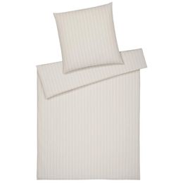 Elegante Bettw&auml;sche &raquo;Humble&laquo; 2 Stk. angenehmes Hautgef&uuml;hl beige Halbleinen, Obermaterial: 50% Baumwolle, 50% Leinen B/L: 135cm x 200cm, 1 Stk., 1 Stk., 