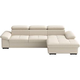 Sit & More sit&more Ecksofa &raquo;Viola, L-Form, B: 260 cm&laquo; optional Schlaffunktion,inkl Armteil- & Kopfteilverstellung beige 95% Polyester, 5% Polyamid B/H/T: 260cm 
