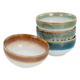 Creatable Schale &raquo;Cascade, Buddha Bowl 17,5 cm 4-tlg&laquo; 4 Stk. aus Steinzeug Rekativglasur, Healthy Food bunt Steinzeug &Oslash; 17,5cm