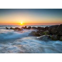 papermoon Fototapete &raquo;St Augustine Ocean Beach&laquo; glatt bunt Vlies B/L: 4m x 2,6m, Bahnen: 8 Stk.