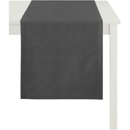 Apelt Tischl&auml;ufer &raquo;Arizona, Uni-Basic&laquo; Leinenoptik grau Leinen, Polyester B/L: 44cm x 140cm, 1 Stk., rechteckig