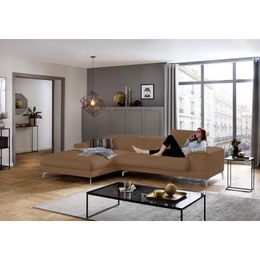 W.Schillig Ecksofa &raquo;piedroo, Designsofa mit tollem Sitzkomfort, bequem und elegant, L-Form&laquo; Kopfteilverstellung, wahlweise mit Sitztiefenverstellung, 