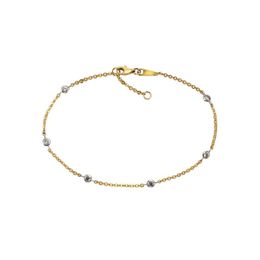 Firetti Fu&szlig;kette &raquo;Schmuck Geschenk Gold 375 K&ouml;rperschmuck Ankerkette&laquo; mit Zirkonia (synth.) gold Gelbgold 375 Fu&szlig;kette