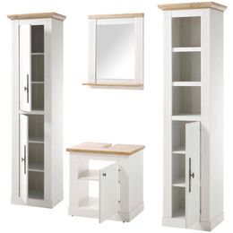 OTTO home Badm&ouml;bel-Set &raquo;WESTMINSTER, Bad im Landhausstil, 4-teiliges Badezimmer&laquo; 4 Stk. tlg. wei&szlig; B/H/T: 200cmcm x 203cmcm x 46cmcm