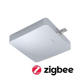 Paulmann Schienensystem-Einspeiser &raquo;URail Einspeisung Smart Home Mitte 227x196mm max. 300W&laquo; 1 Stk. tlg. Zigbee 3.0 grau Kunststoff Einheitsgr&ouml;&szlig;e