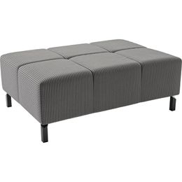 Home Affaire Hockerbank &raquo;Ancona New&laquo; passend zum Ecksofa, auch in Easy care-Bezug + Cord grau : 88% Polyester, 12% Polyacryl B/H/T: 107cm x 43cm x 
